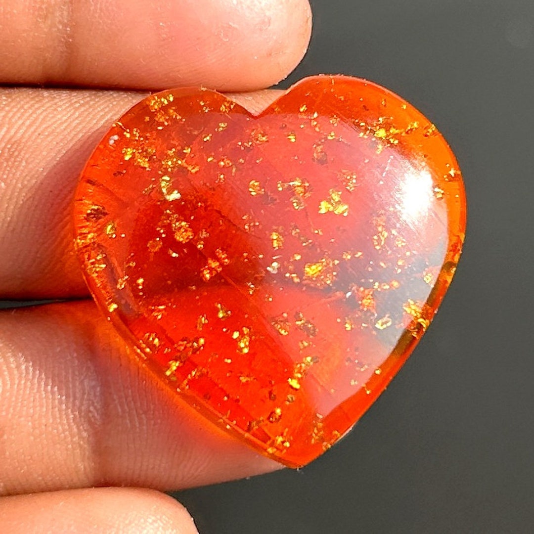 Artificial Amber Artificial Amber Heart Shaped for Making Jewelry and ...