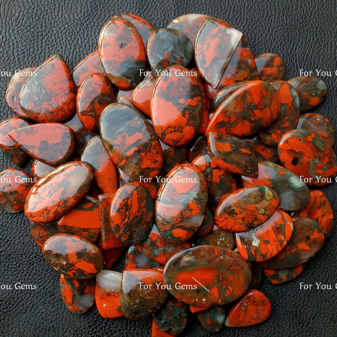 Poppy Jasper Wholesale Poppy Jasper Cabochon Lot, Poppy Jasper Stone ...