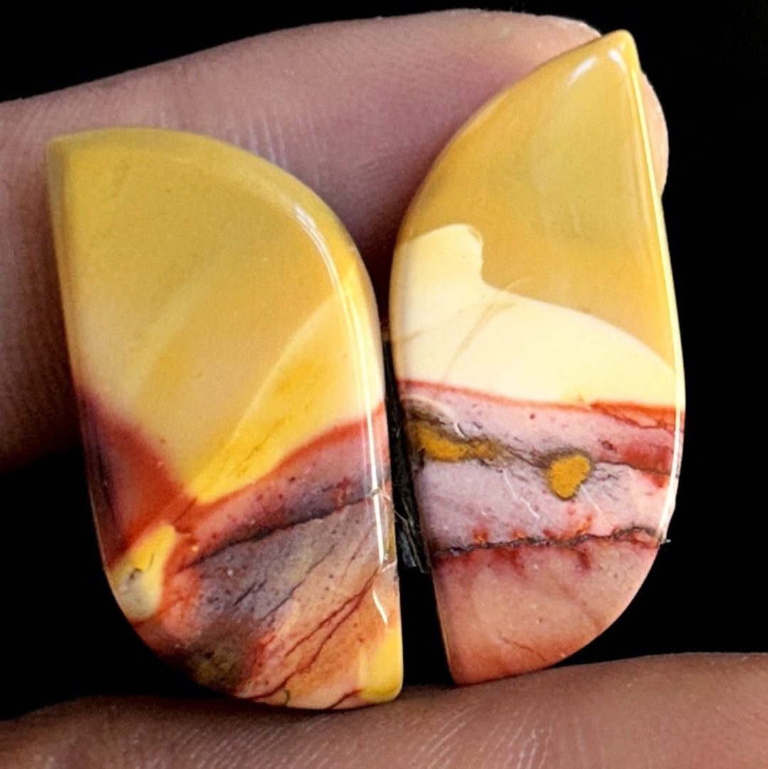 Mookaite Pair Mookaite Fancy Shaped for Making Jewelry and Things. T.I ...