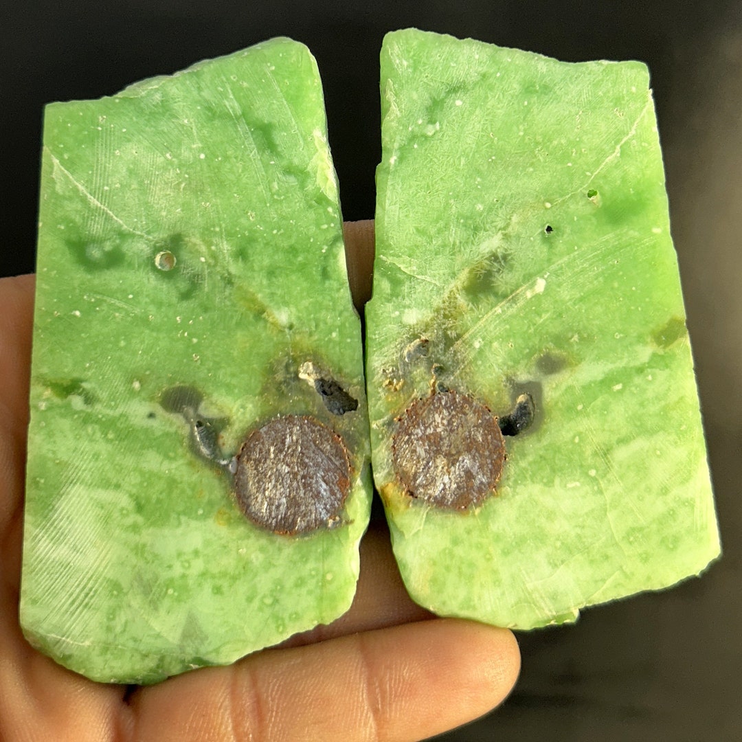 Rare Green Hemimorphite Slab Pair Green Hemimorphite Slab Pair for ...