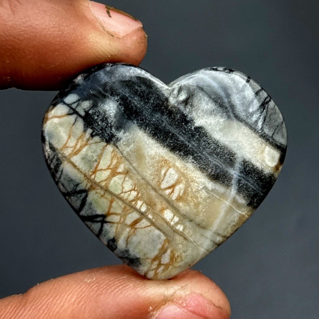 Picasso Jasper Beautiful Picasso Jasper Heart Shaped for Making Jewelry ...