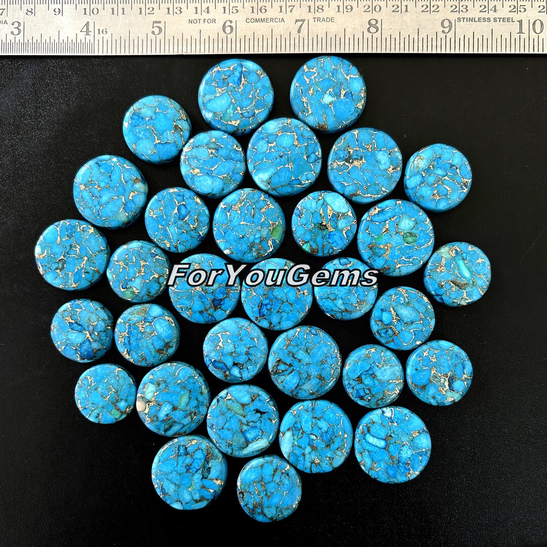 Blue Copper Turquoise Rounds Wholesale Lot of Blue Copper Turquoise ...