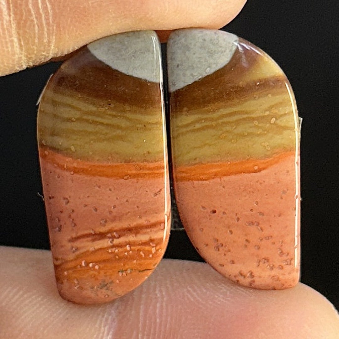 Polychrome Jasper Pair s Shaped Polychrome Jasper Pair for Making ...