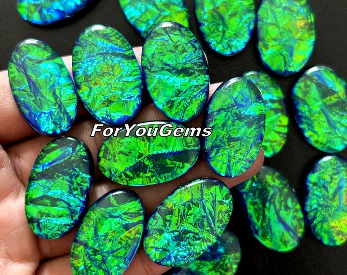 Aurora Opal ! Wholesale Ammolite Doublet Opal Cabochon Lot - Loose ...