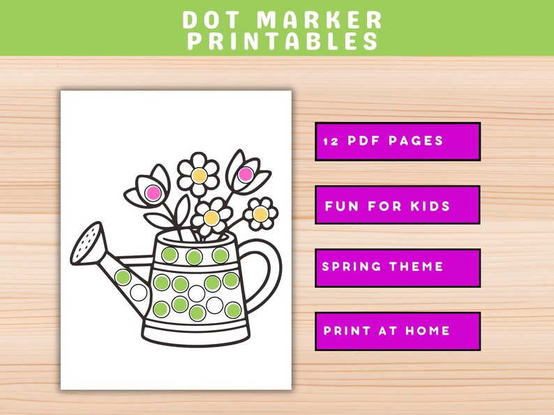 Spring Dot Marker Pages Printable PDF – Do a Dot Spring Activity Sheets ...