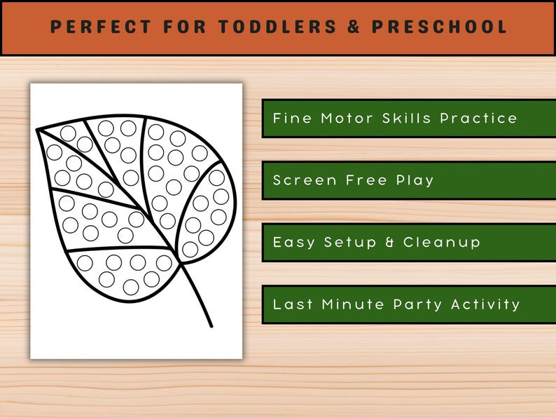 Leaf Dot Marker Printable | Fall Leaf Do a Dot Art | Autumn Dot ...