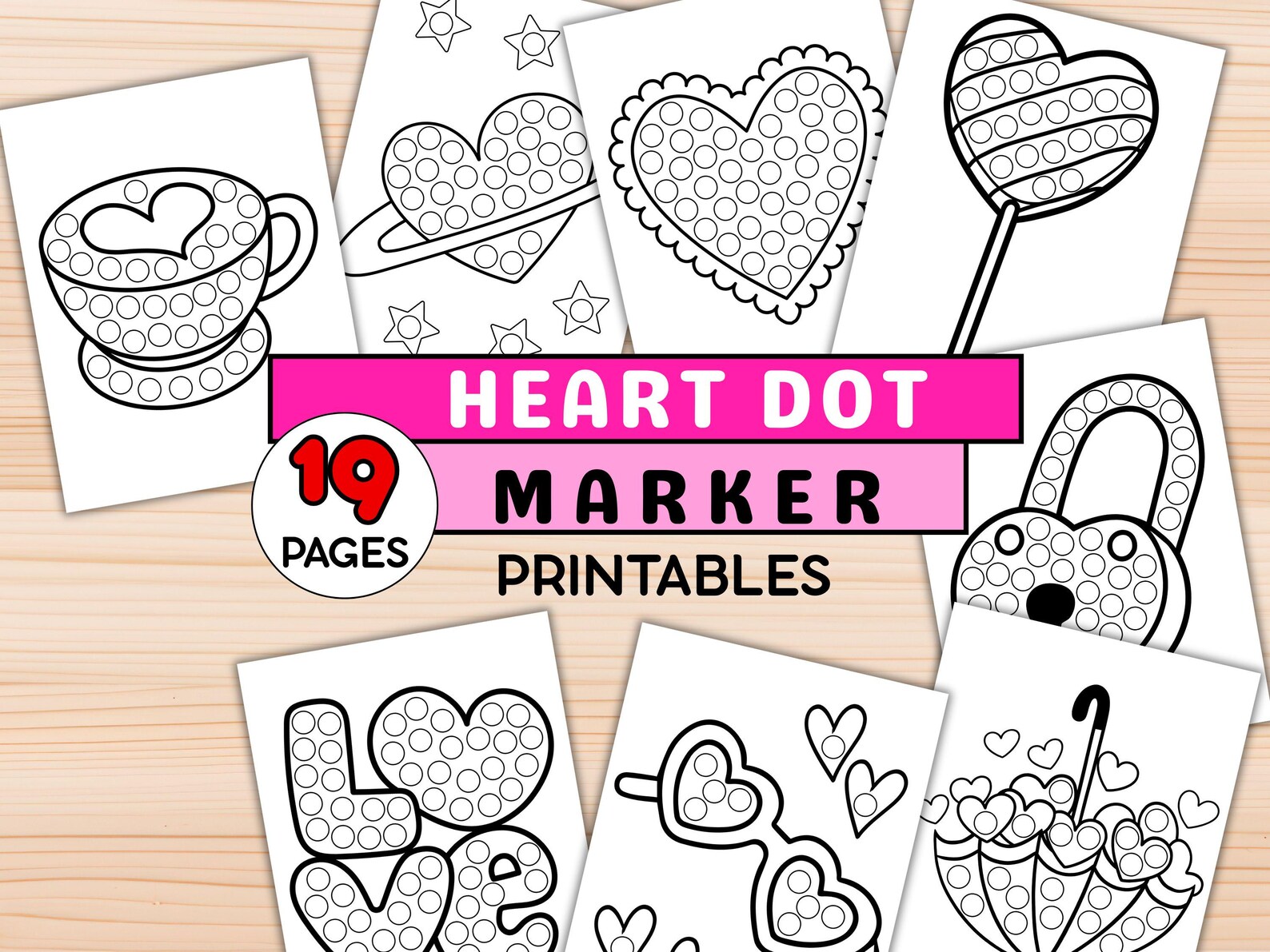 Heart Dot Marker Pages for Kids – Valentine Dauber Coloring Pages ...