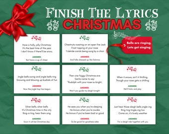 Christmas Carol Finish the Lyric Game, Christmas Song Trivia Game ...