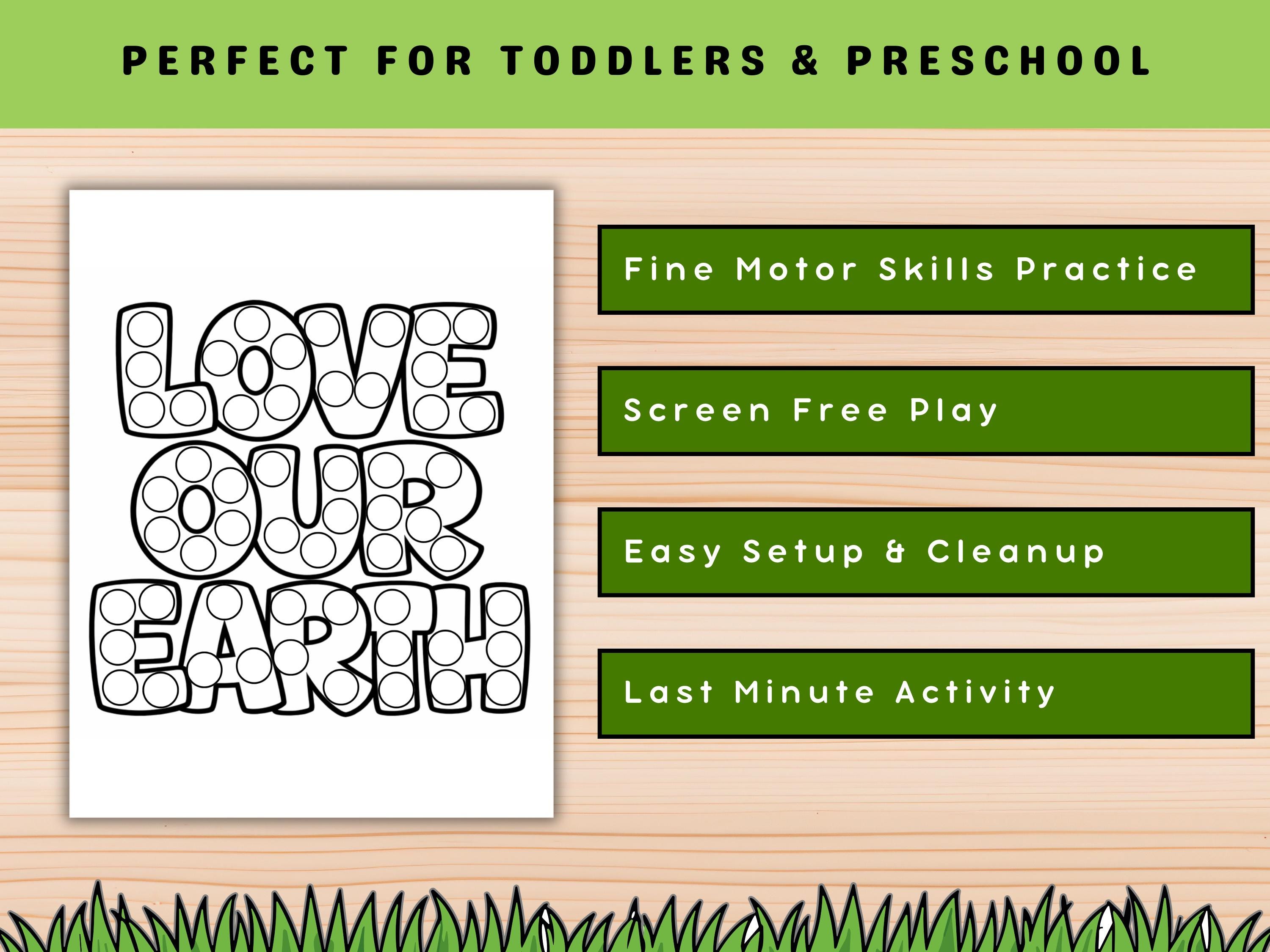 Earth Day Dot Marker Pages Printable | Do A Dot Earth Day Activities ...