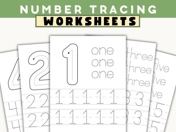 Tracing Numbers 1 10 Worksheets For Preschoolers Number Tracing For