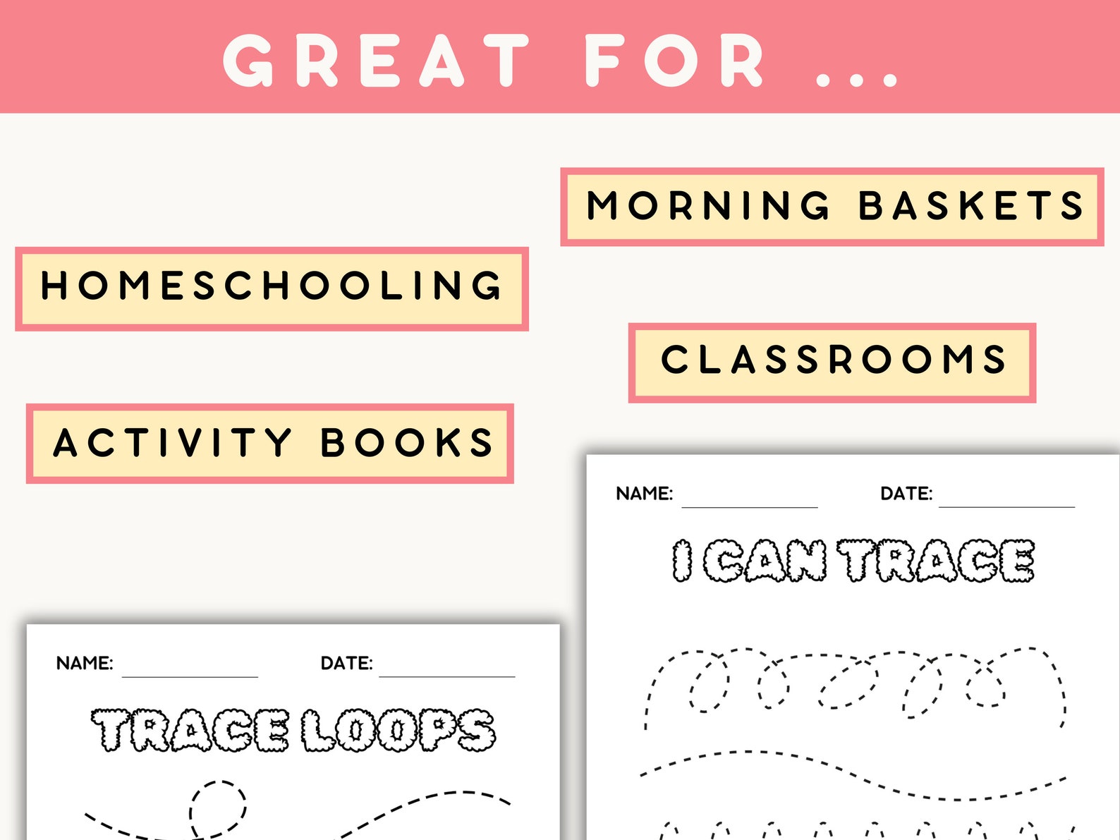 Tracing Lines Worksheets, Preschool Tracing Activities, Printable Busy ...