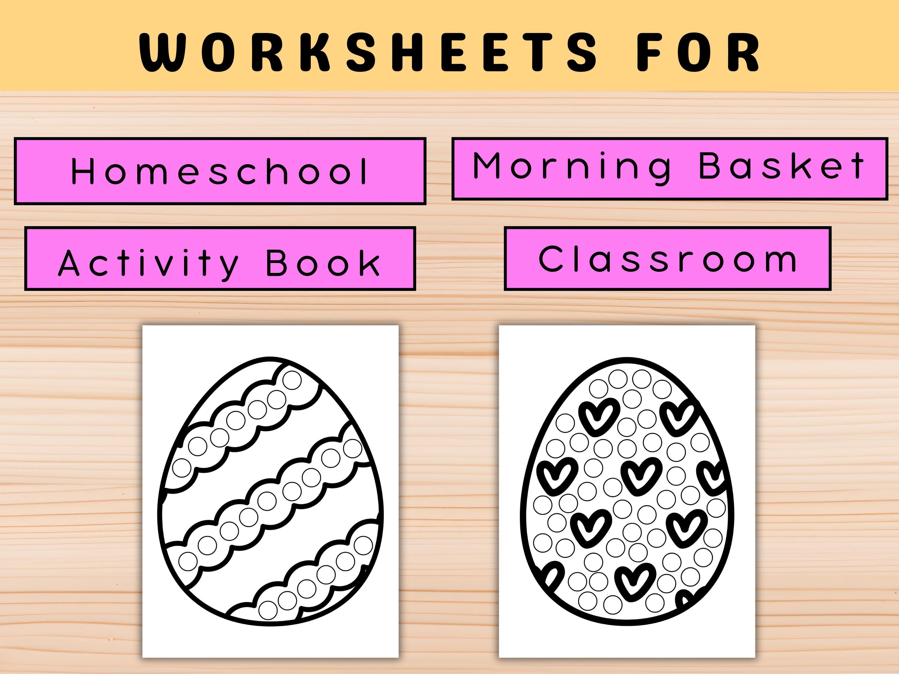 Easter Egg Dot Marker Printables – 19 Page Do A Dot Easter Activity PDF ...