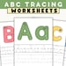 Tracing Letters Printable, A to Z Alphabet Worksheets Pdf, Uppercase ...