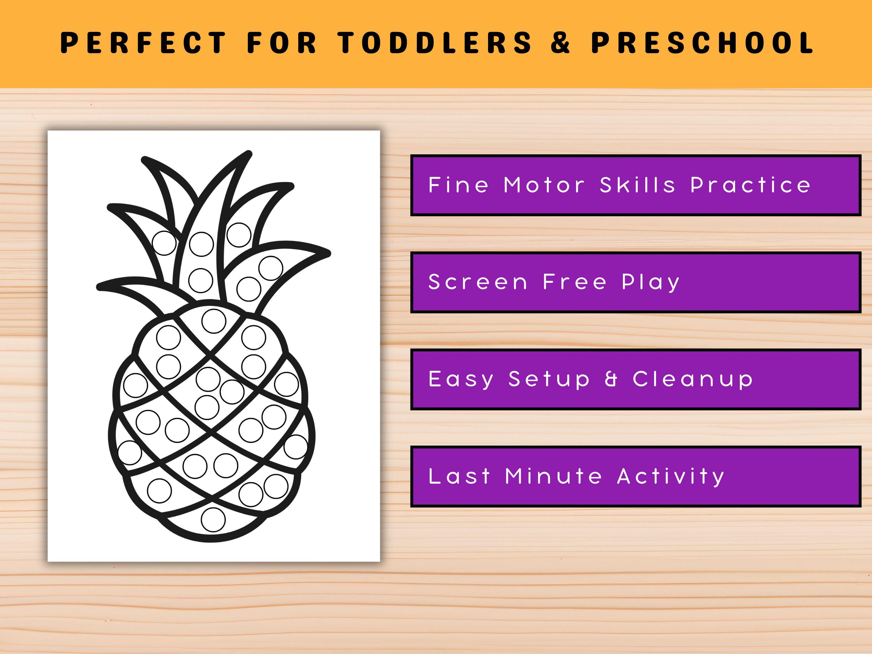 Fruit Dot Marker Printables | Do a Dot Pages for Kids | Preschool Fine ...