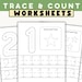 Trace and Count Worksheets, Printable Numbers 1-9 PDF, Teaching Numbers ...