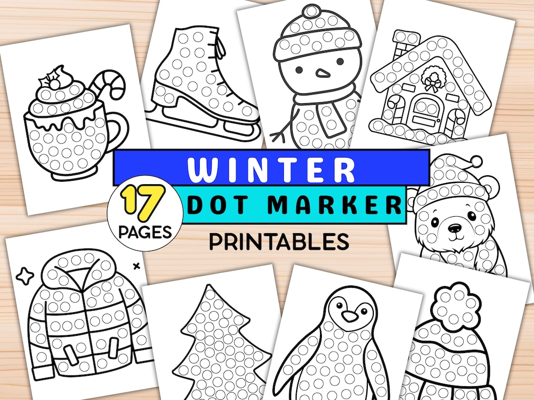 Winter Dot Marker Printables | Do a Dot Marker Activity Pages | Winter ...
