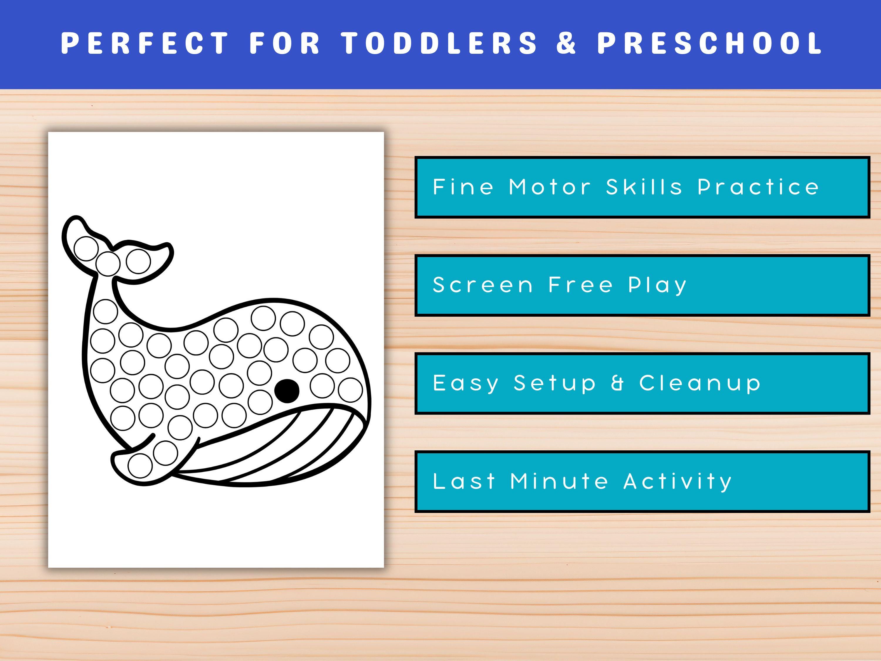 Ocean Animal Dot Marker Printables | Sea Toddler Do-a-dot Coloring ...