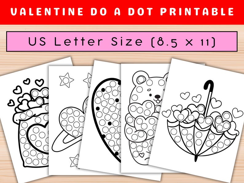 Heart Dot Marker Pages for Kids – Valentine Dauber Coloring Pages ...