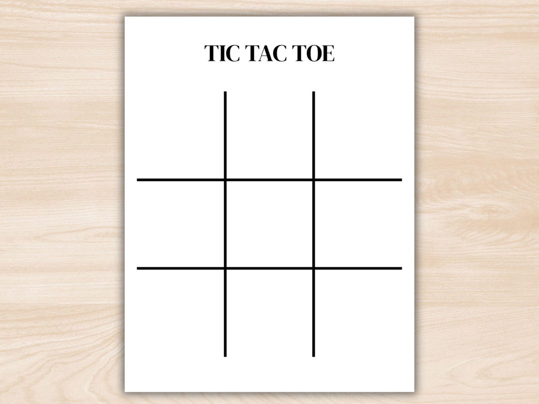 Printable Giant Tic Tac Toe Game | Large Format Party Game for Kids ...