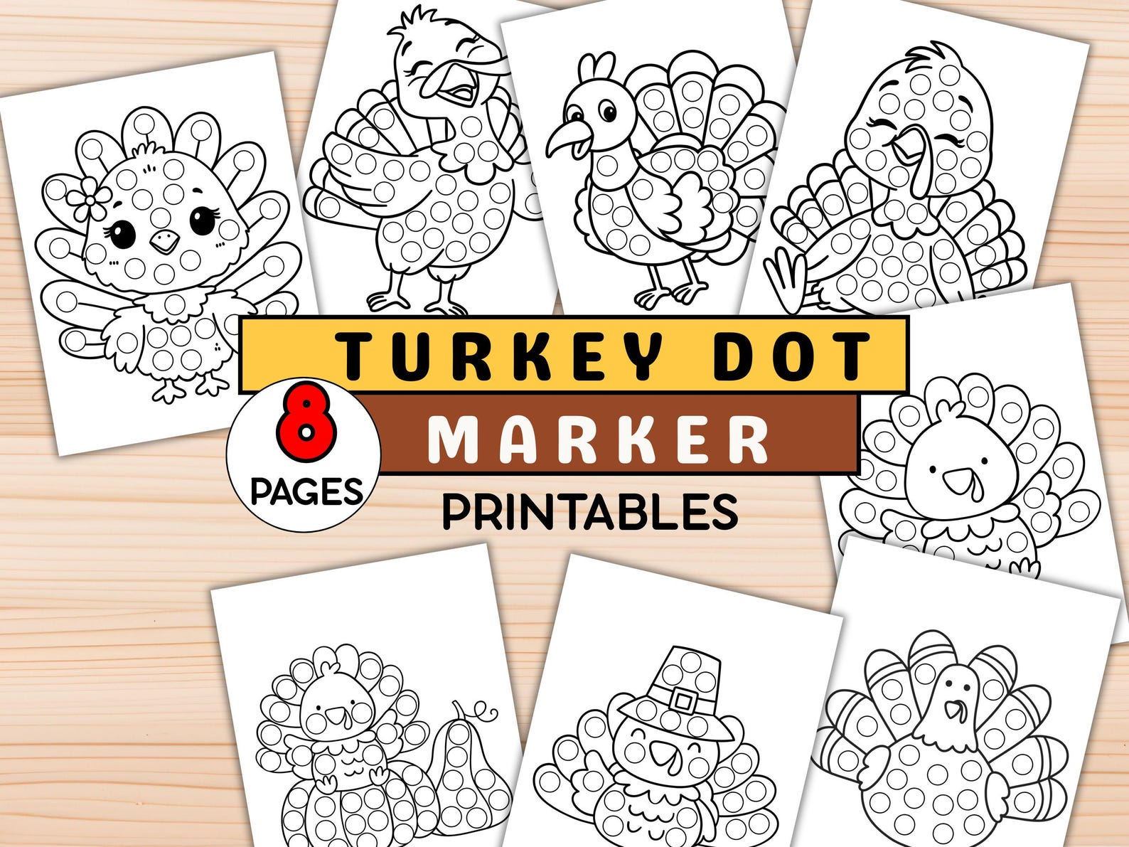 Turkey Dot Marker Printables | Thanksgiving Do a Dot Pages for Kids ...
