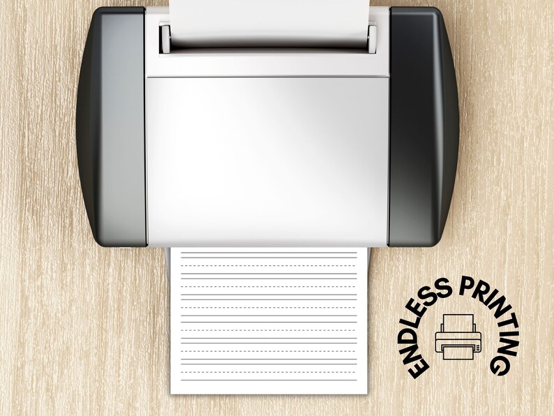 Printable Handwriting Paper, Writing Lines Template, Preschool Guided ...