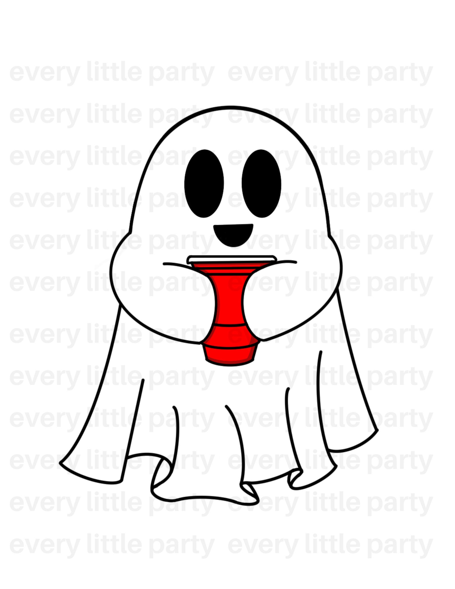 Ghost Drinking Beer From Red Solo Cup PNG | Drunk Ghost, Party Ghost ...