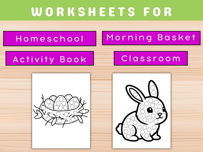 Spring Dot Marker Pages Printable PDF – Do a Dot Spring Activity Sheets ...