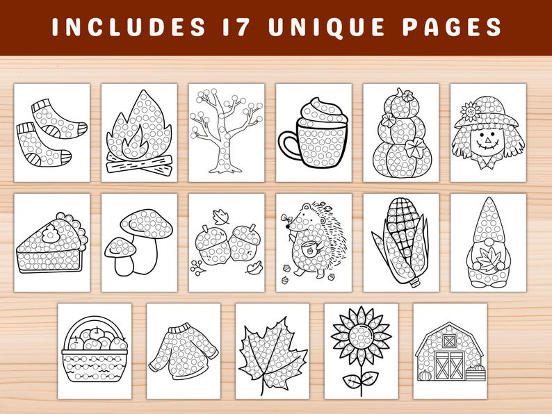 Fall Dot Marker Printables for Kids – Fun Autumn Activity Pages - Etsy