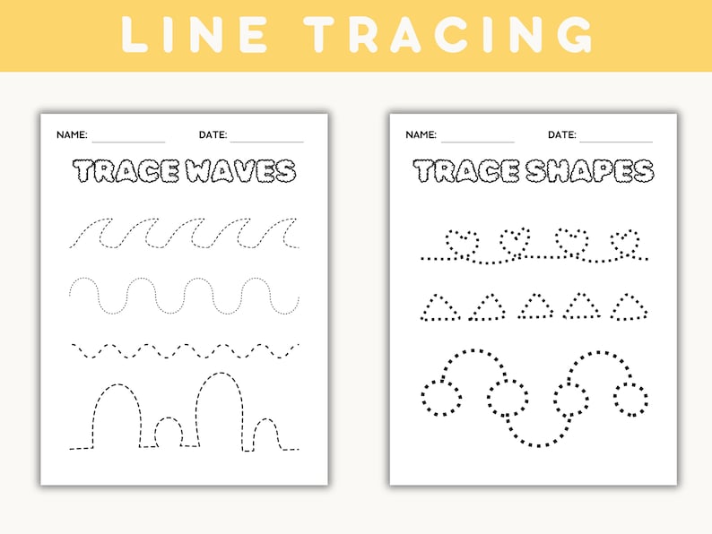 Tracing Lines Worksheets, Preschool Tracing Activities, Printable Busy ...