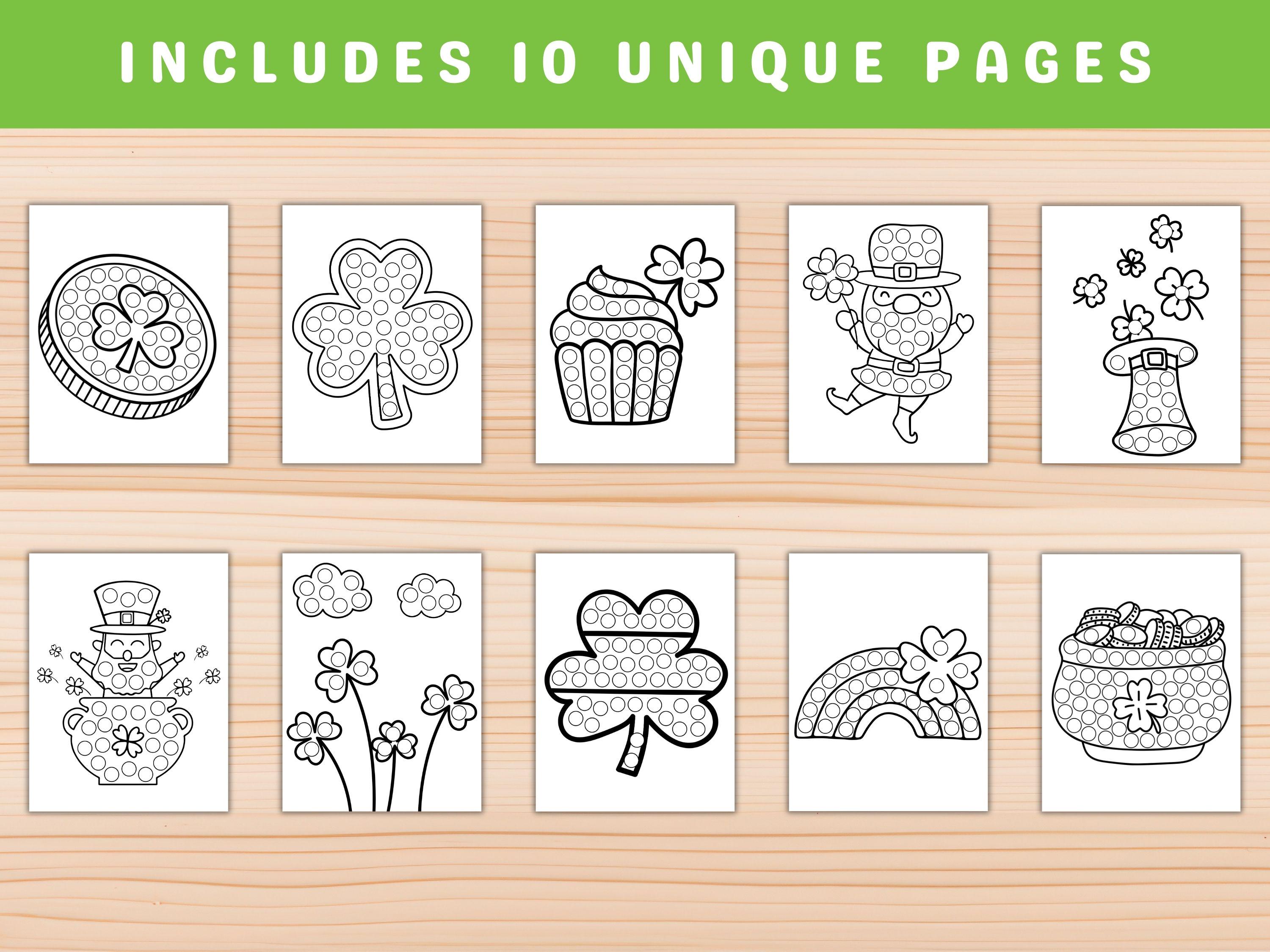 Shamrock Dot Marker Pages for Toddlers • St Patrick’s Day Dot Art ...