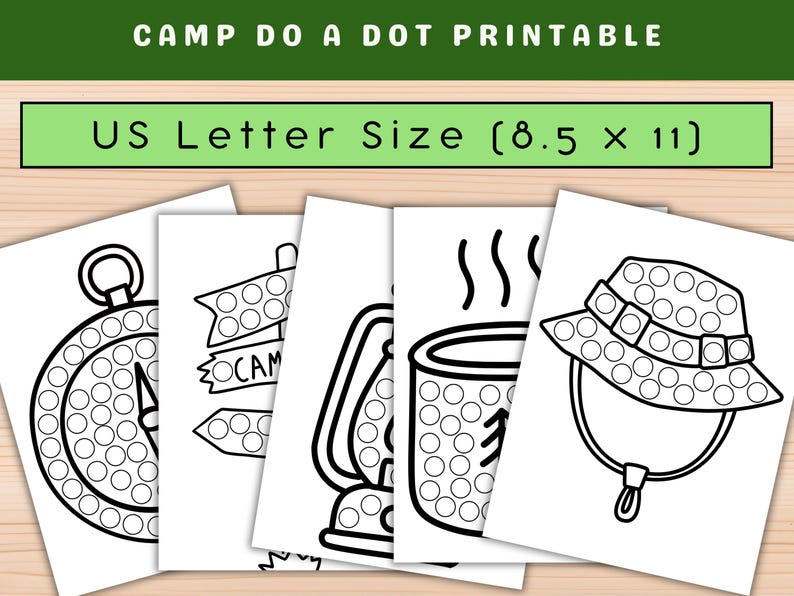 Camping Dot Marker Pages for Toddlers, Do a Dot Camping Printable ...