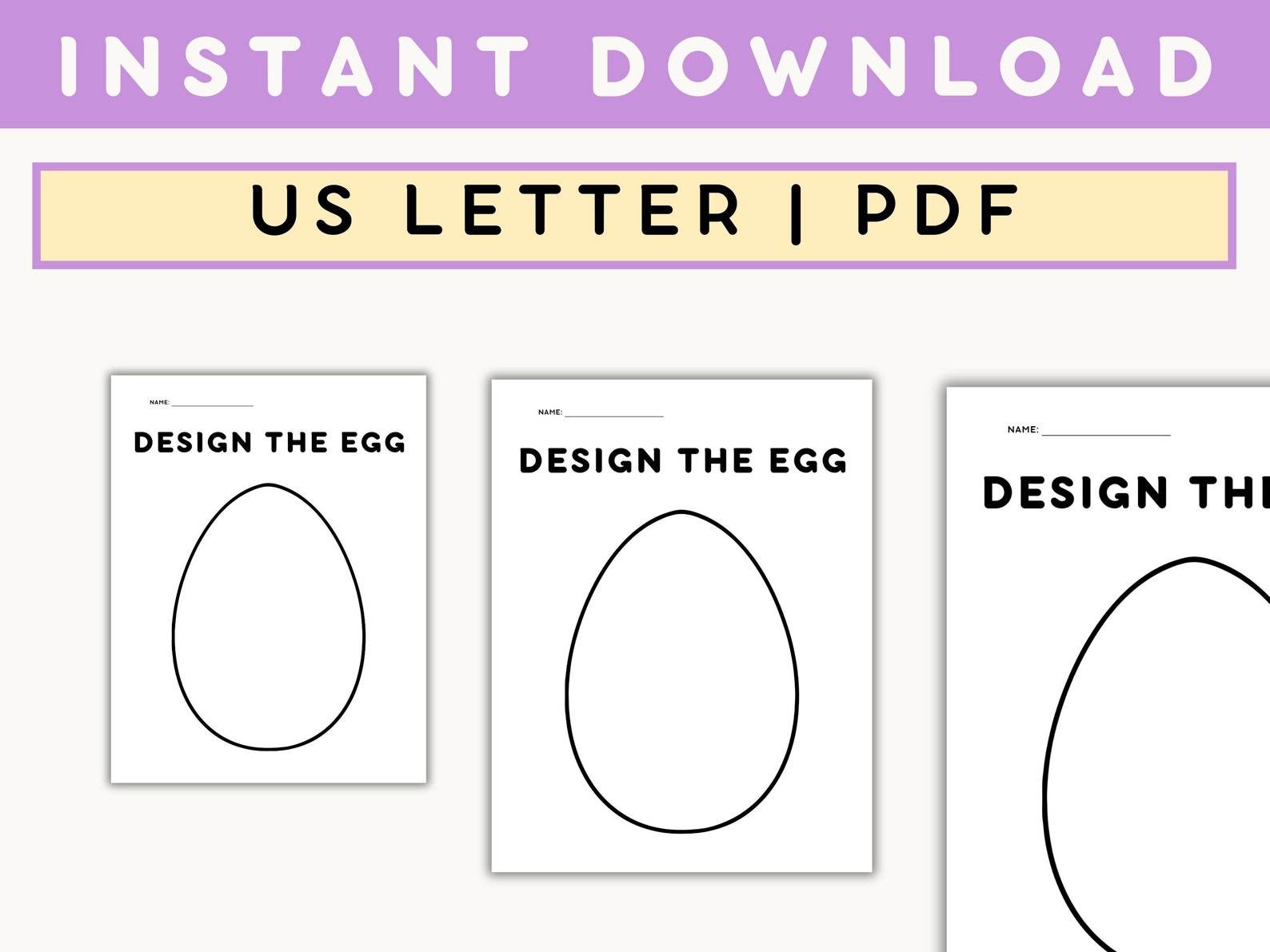 Blank Easter Egg Printable, Template Worksheet PDF, Classroom Activity ...