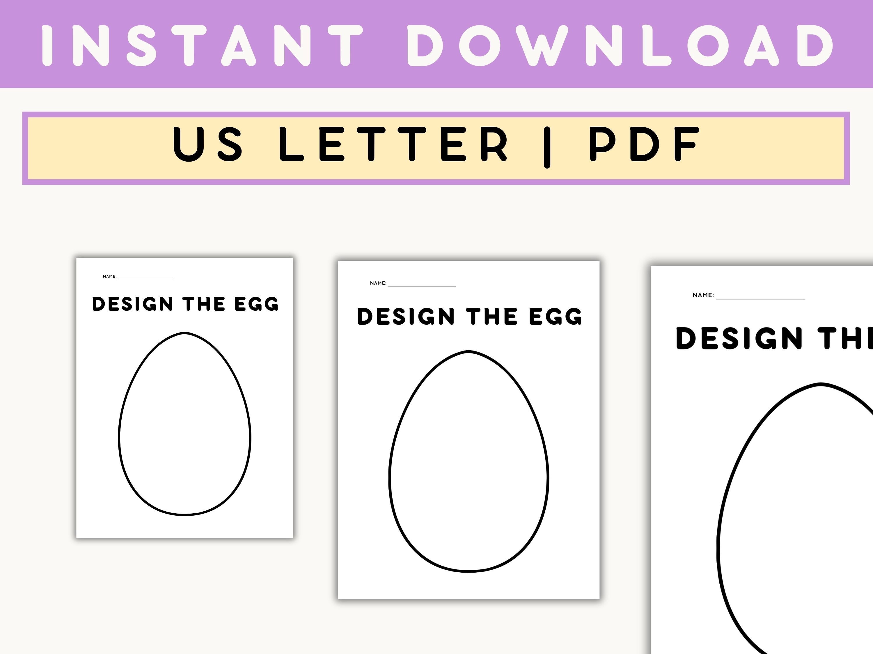 Blank Easter Egg Printable, Template Worksheet PDF, Classroom Activity ...