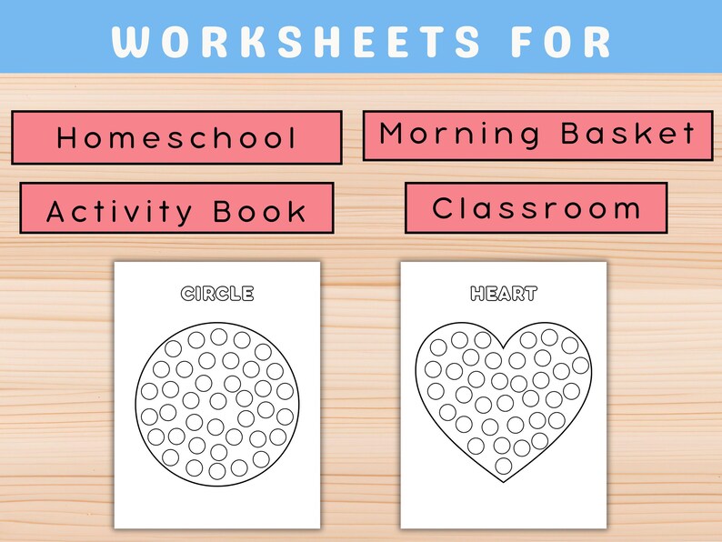 Shape Dot Marker Printables | Do-a-dot Shape Worksheets | Preschool ...