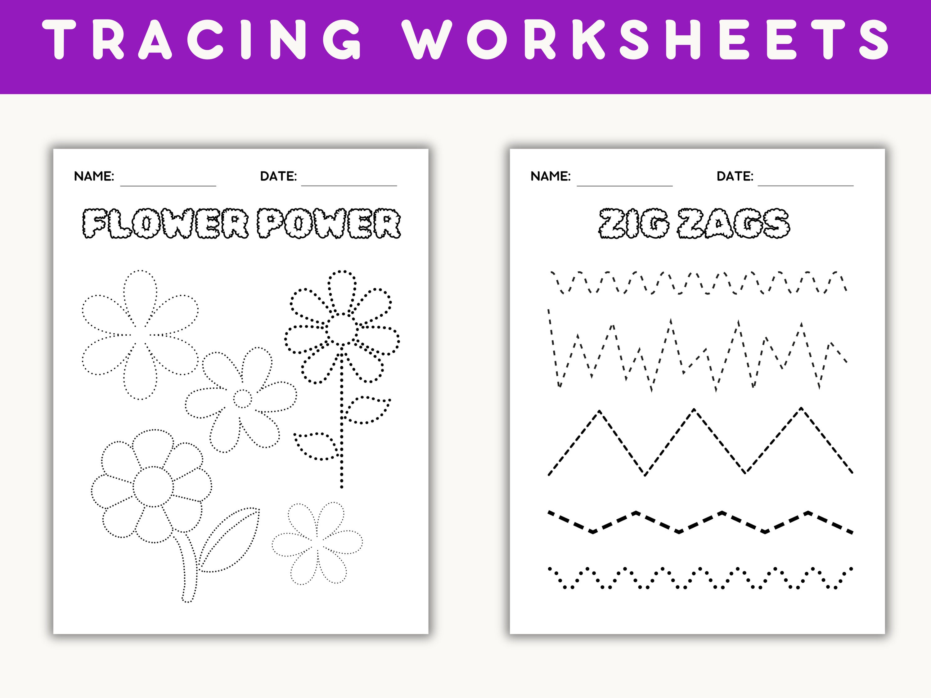 Tracing Lines Worksheets, Preschool Tracing Activities, Printable Busy ...