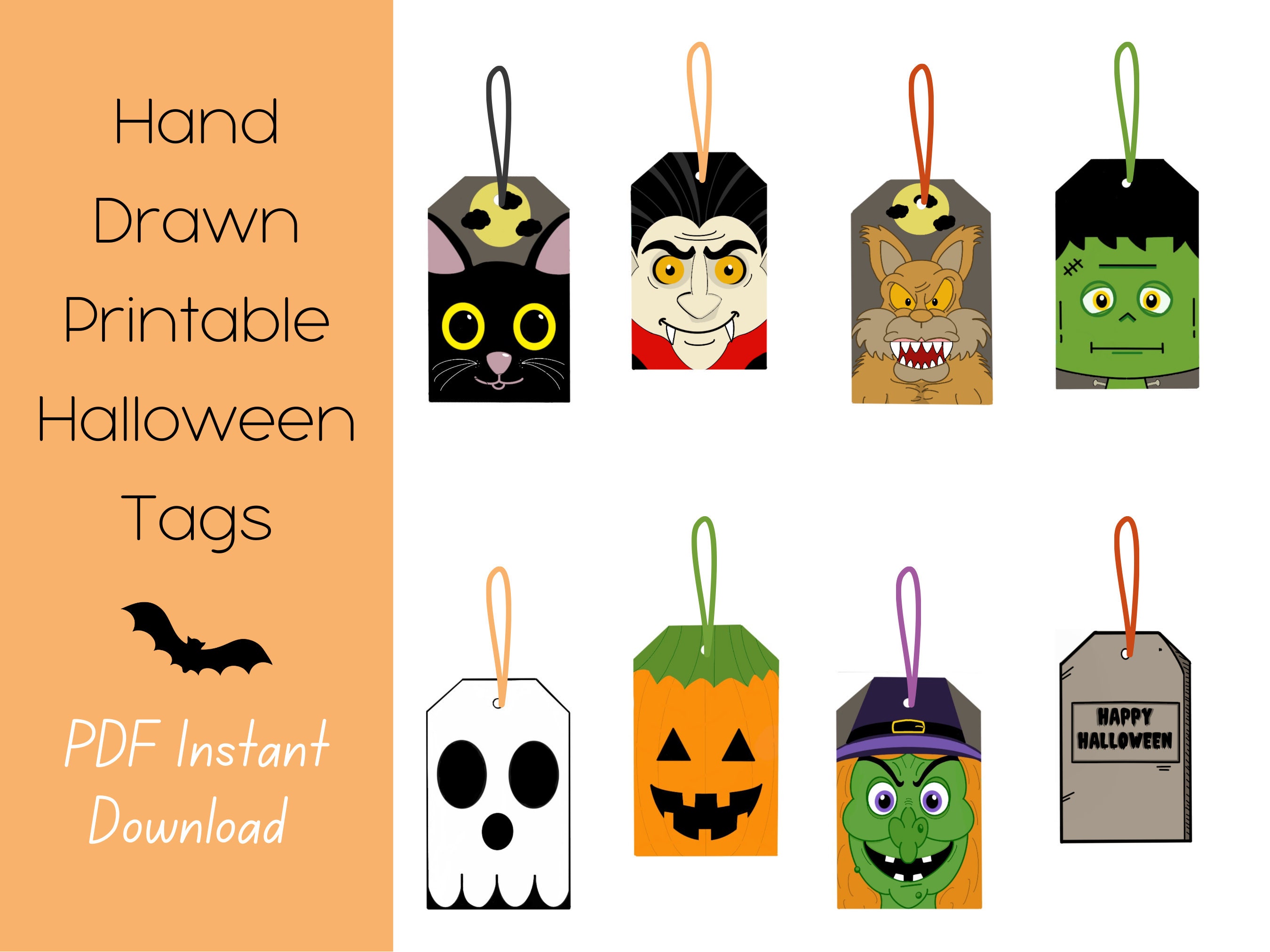 Halloween Tags for Goodie Bags Printable Halloween (Instant Download ...