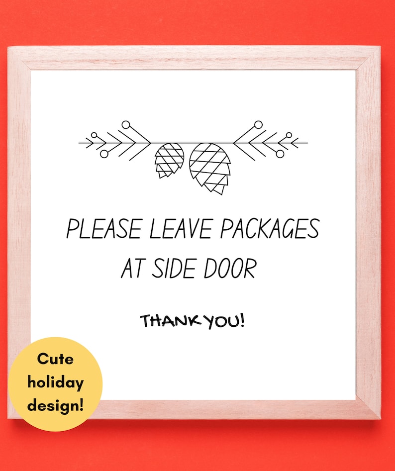 Leave Packages Here Sign: Delivery Instructions Printable (PDF) - Etsy