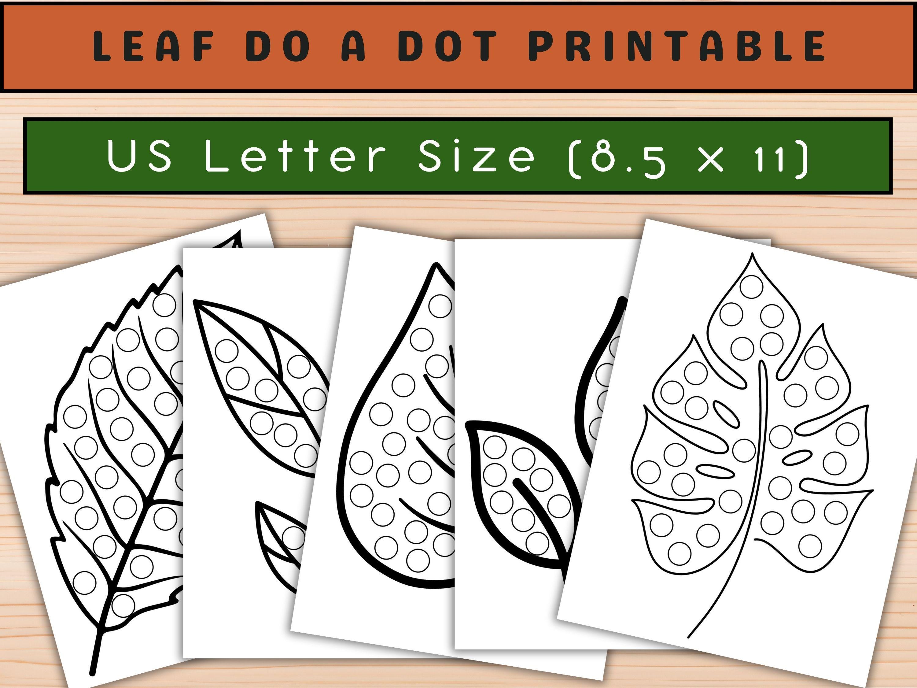 Leaf Dot Marker Printable | Fall Leaf Do a Dot Art | Autumn Dot ...