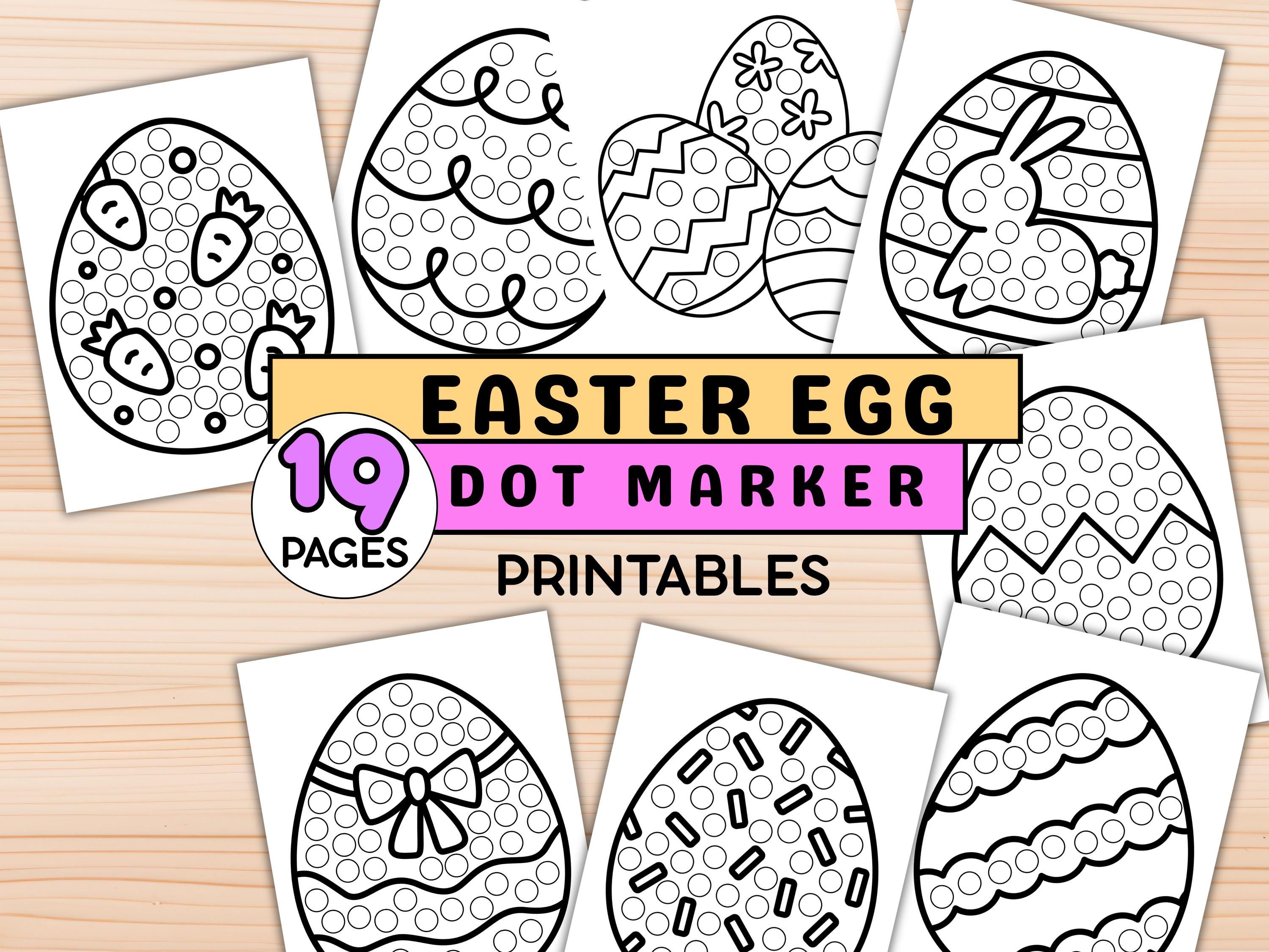 Easter Egg Dot Marker Printables – 19 Page Do A Dot Easter Activity PDF ...