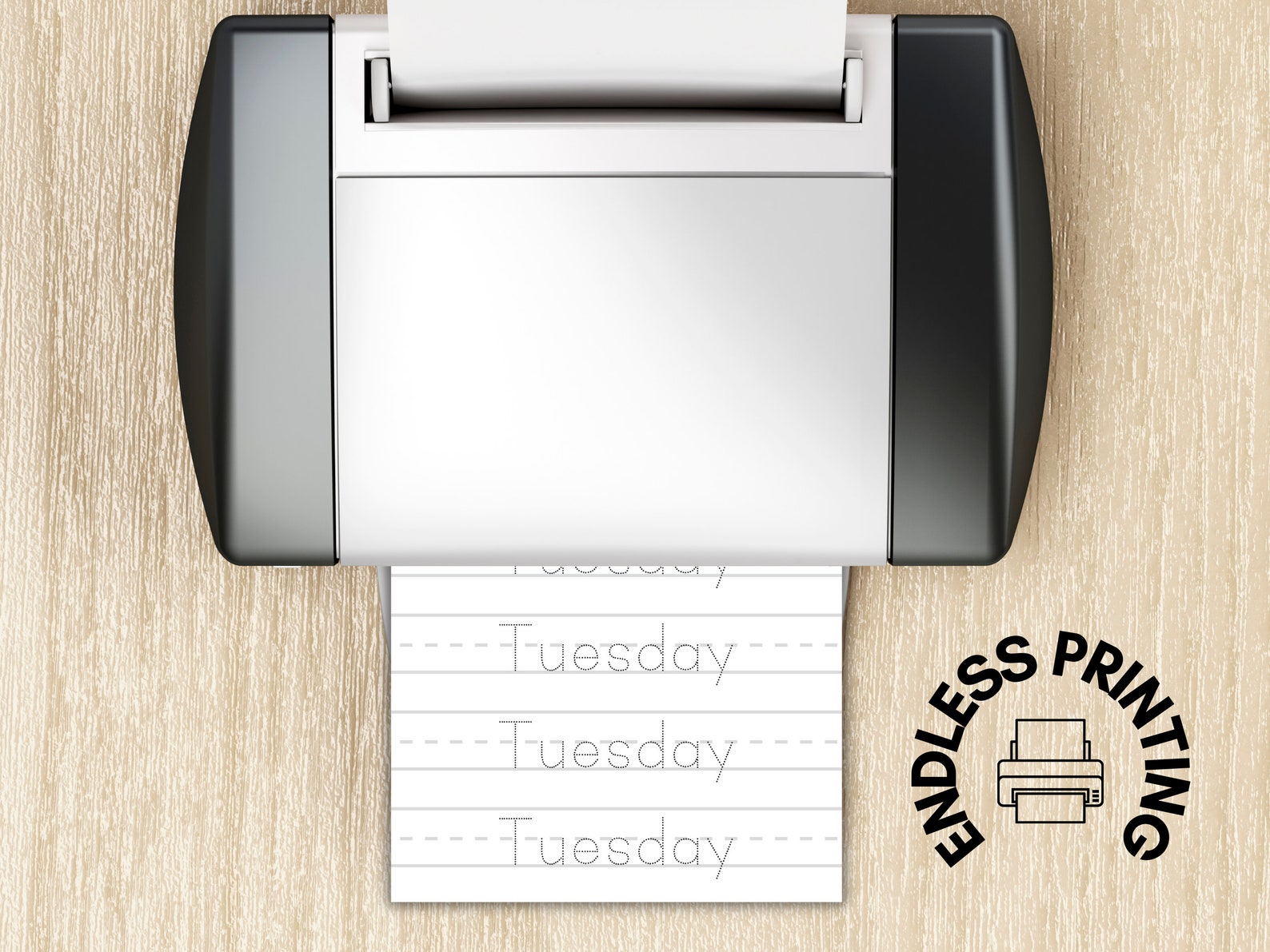 Days of the Week Tracing, Printable Kindergarten Worksheets, Monday ...