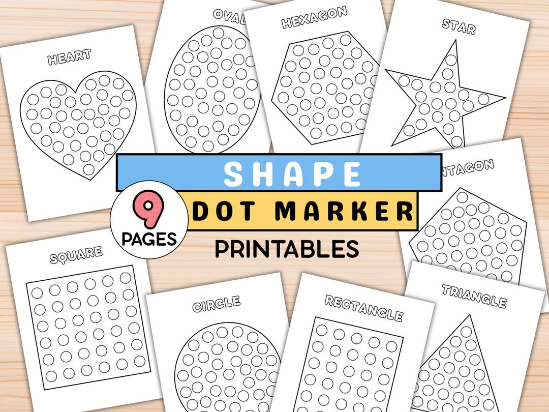 Shape Dot Marker Printables | Do-a-dot Shape Worksheets | Preschool ...