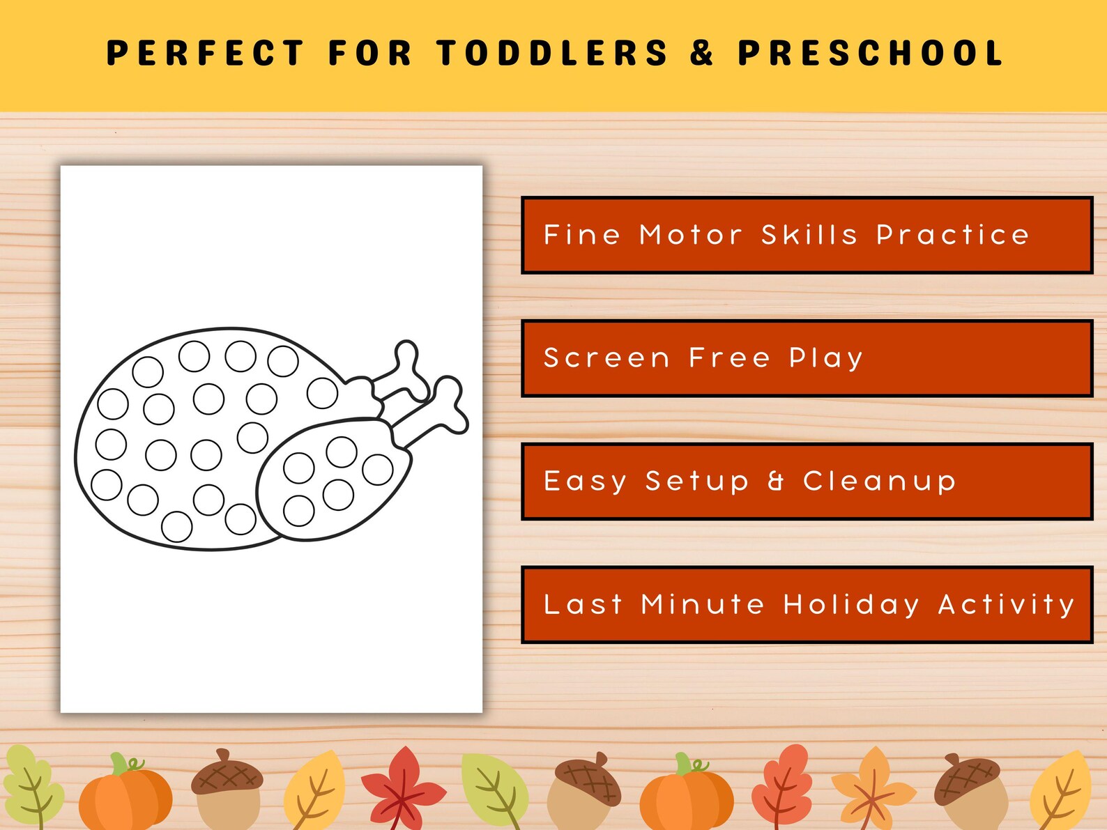 Thanksgiving Dot Marker Printables | Fall Do a Dot Activity Pages for ...