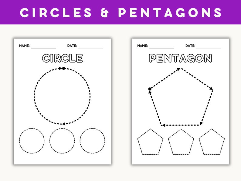 Tracing Shapes Worksheets, Traceable Shapes for Toddlers, Fun With ...