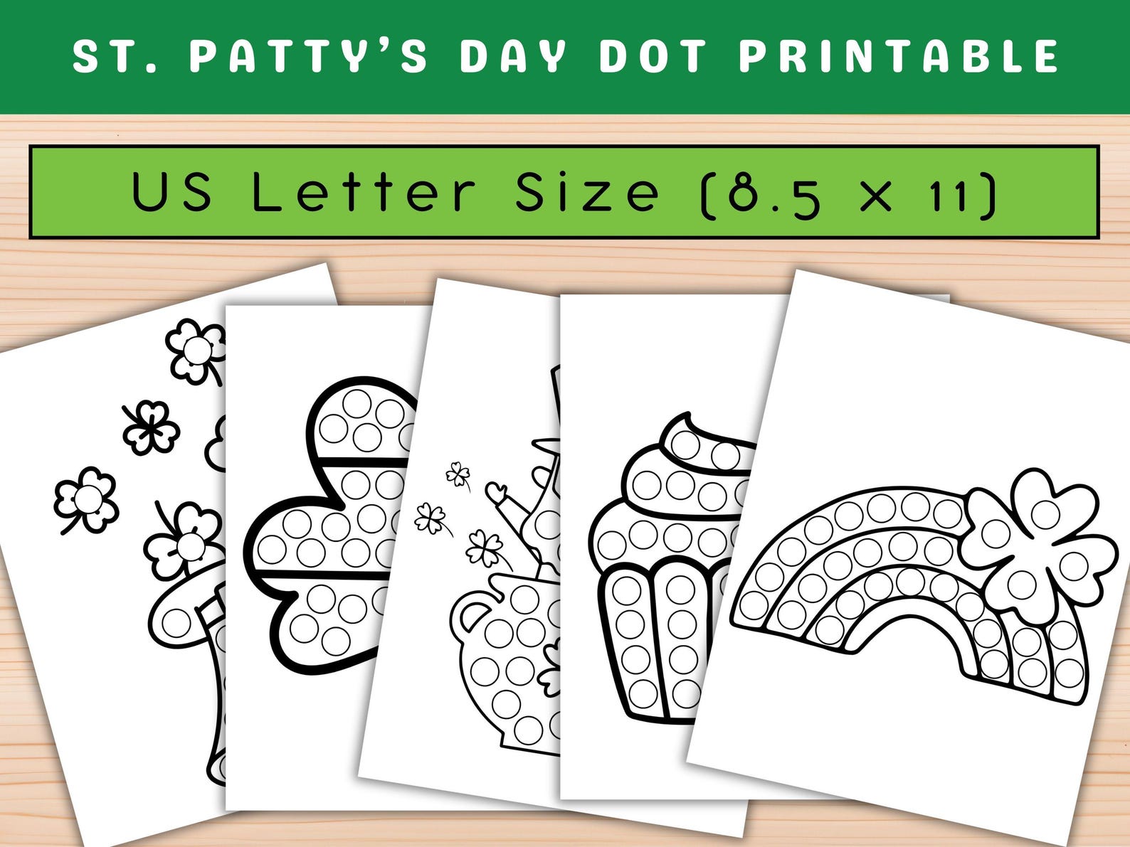 Shamrock Dot Marker Pages for Toddlers • St Patrick’s Day Dot Art ...