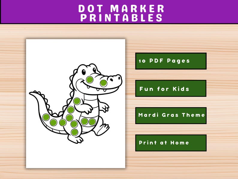 Mardi Gras Dot Marker Printables – 10 Page Do A Dot Activity Pack for ...
