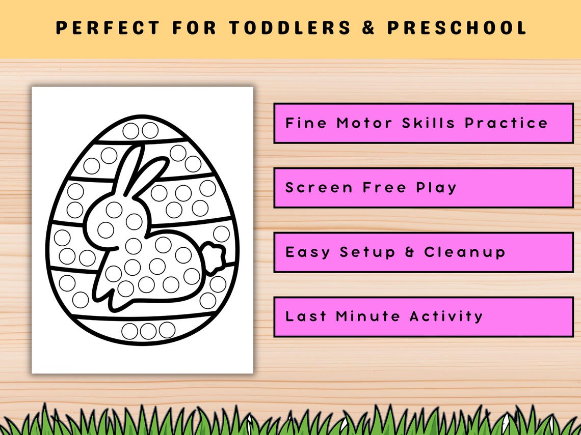 Easter Egg Dot Marker Printables – 19 Page Do A Dot Easter Activity PDF ...