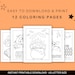 Not Scary Halloween Coloring Pages: Kids Printable Activity (PDF) - Etsy