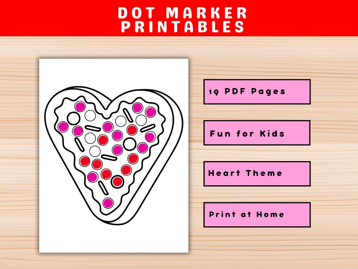 Heart Dot Marker Pages for Kids – Valentine Dauber Coloring Pages ...