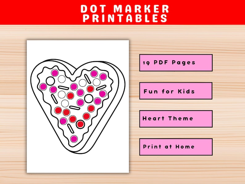 Heart Dot Marker Pages for Kids – Valentine Dauber Coloring Pages ...