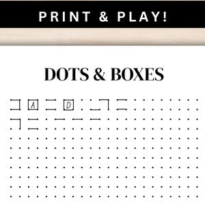 Printable Dots and Boxes Game for Kids | Classic Dot Game | Math ...